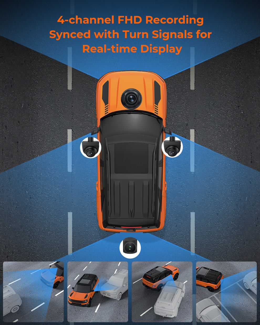 The Legend 4ch Waterproof Mirror DVR Switching System with 8-Gang in-Car Power Solid-State ...